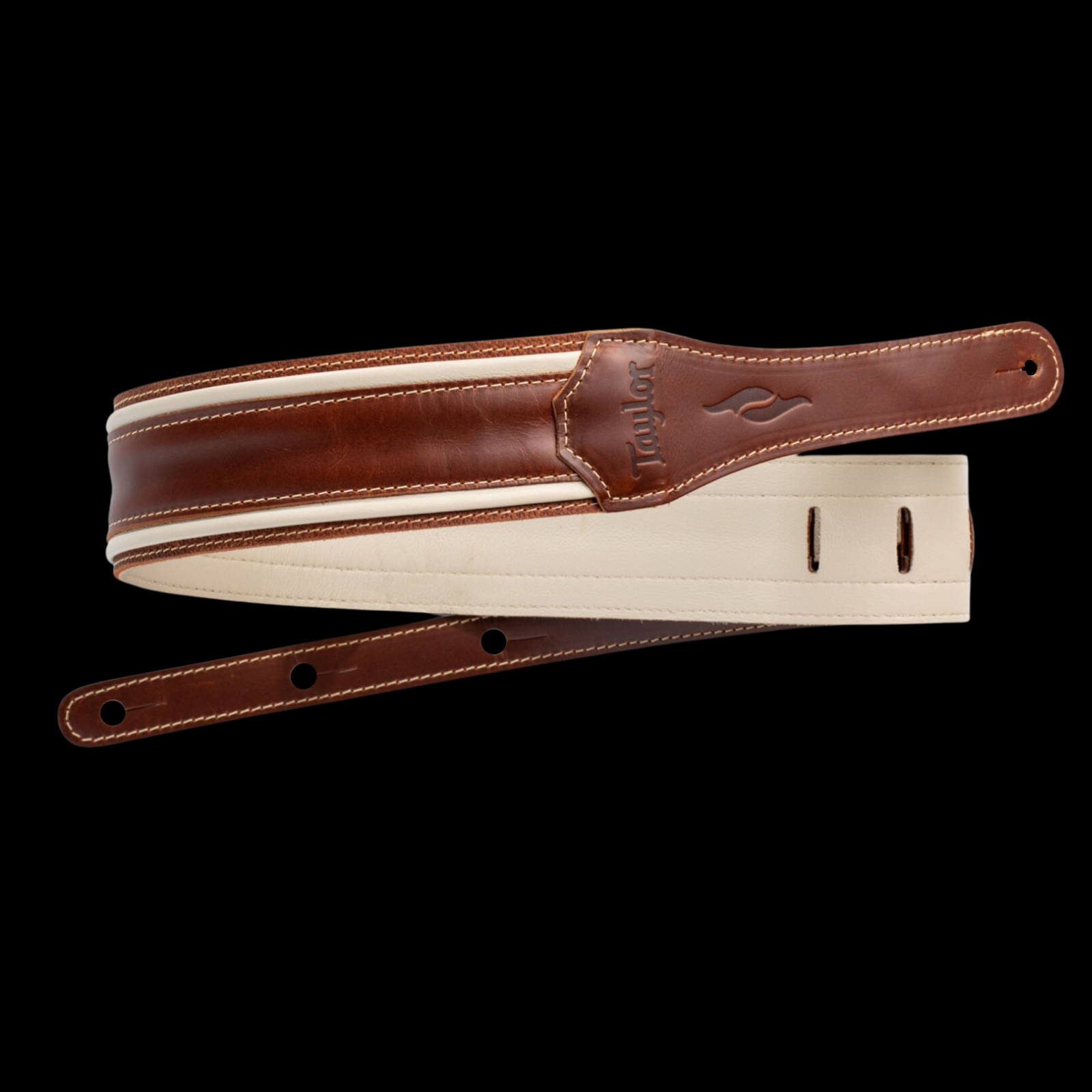 Taylor Element 2.5" Brown/Cream Leather Guitar Strap